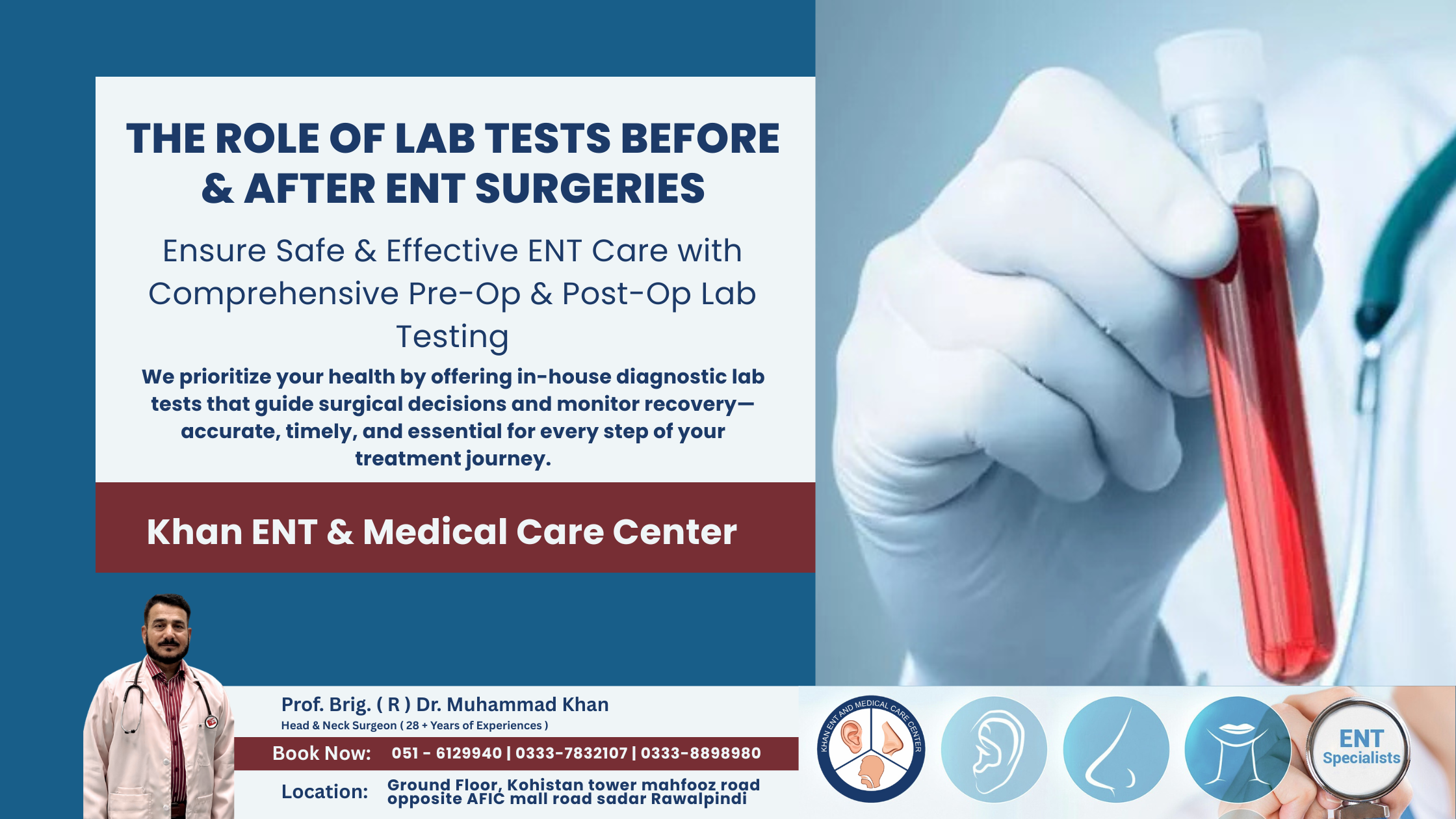 Lab Tests Before and After ENT Surgeries | Rawalpindi ENT